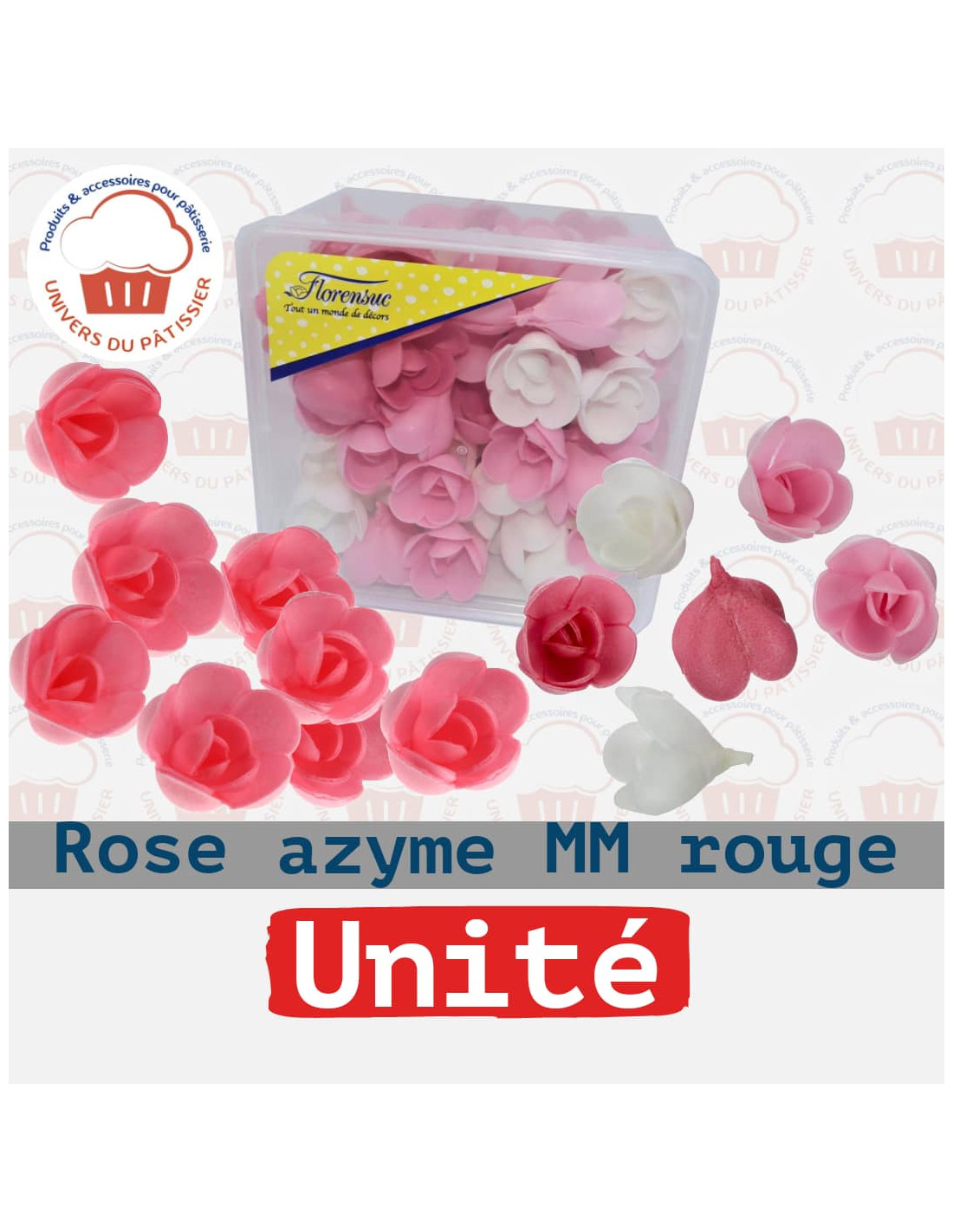 Rose azyme-Fleur mangeable Blanche à l'univers du pâtissier
